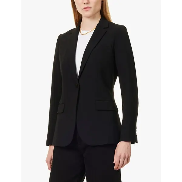 Theory Staple Single-breasted Woven Blazer - Black