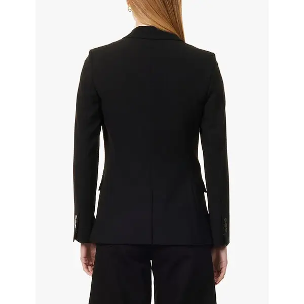 Theory Staple Single-breasted Woven Blazer - Black