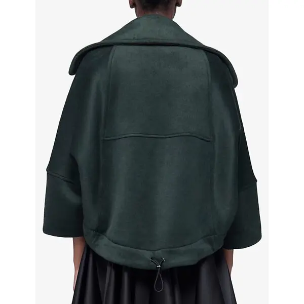 LEEM Boxy Wool-blend Biker Jacket