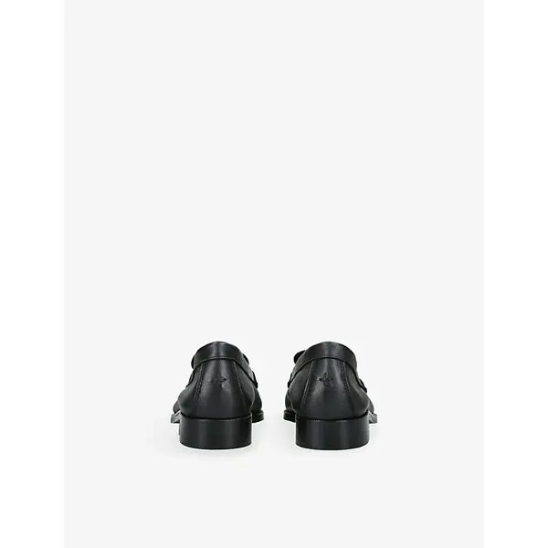 DUKE + DEXTER Ezra Leather Penny Loafers - Black