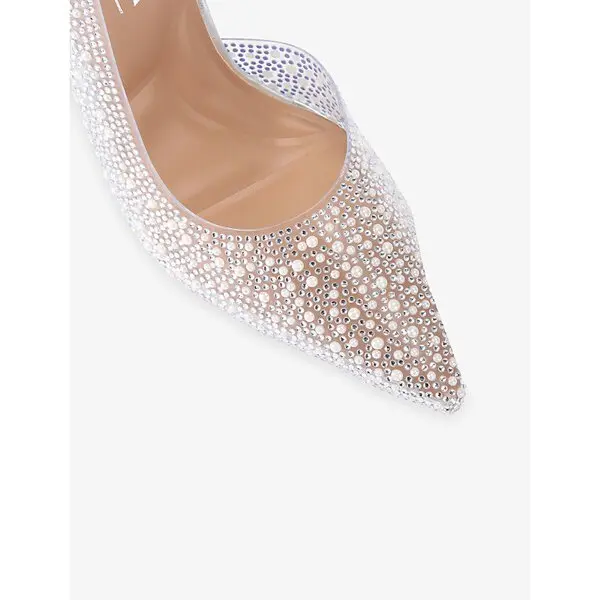 Carvela Positano Vinyl Heeled Courts - Silver