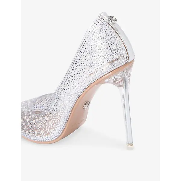 Carvela Positano Vinyl Heeled Courts - Silver