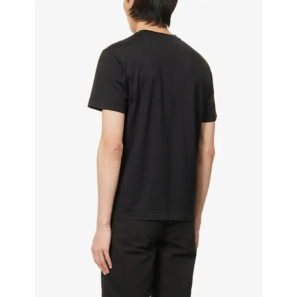 Stone Island Logo-patch Regular-fit Cotton-jersey T-shirt - Black