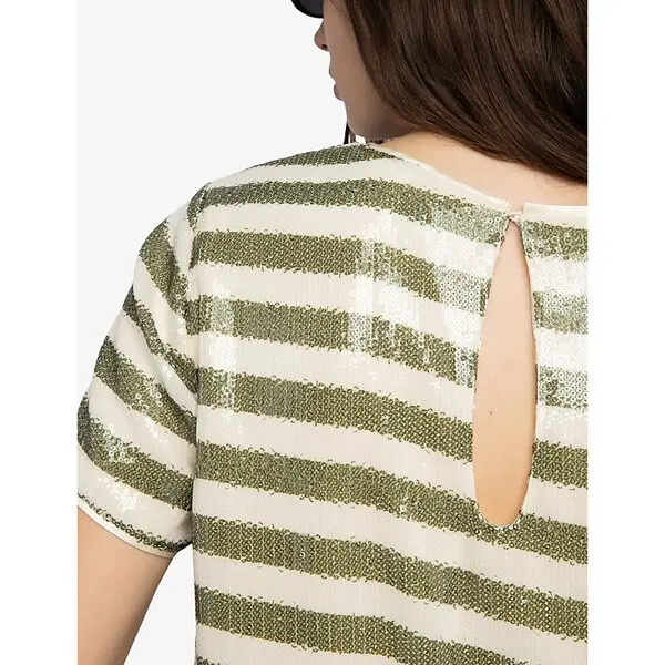 Zadig&Voltaire Sequin-embellished Striped Top - Moss