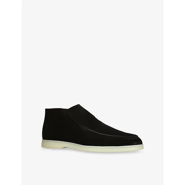 AURELIEN City Suede Loafers - Black
