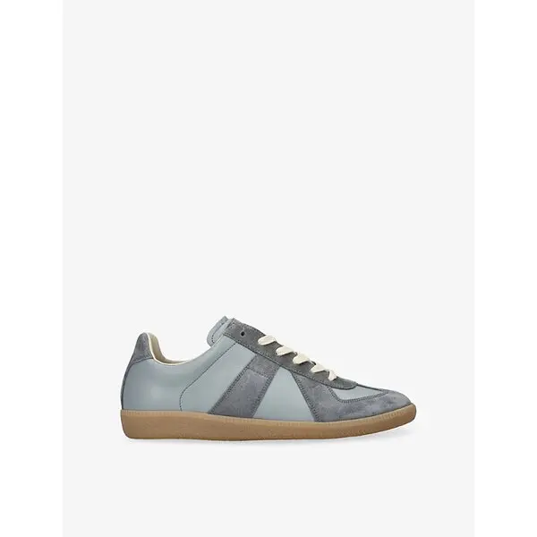 MAISON MARGIELA Replica Leather Trainers - Grey/light