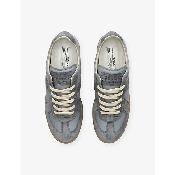 MAISON MARGIELA Replica Leather Trainers - Grey/light