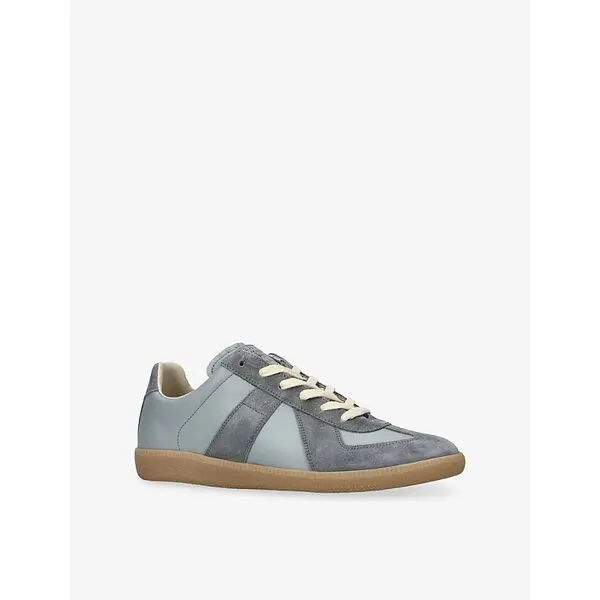 MAISON MARGIELA Replica Leather Trainers - Grey/light