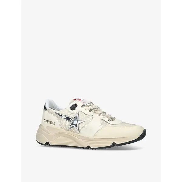 GOLDEN GOOSE Running Sole Suede And Mesh Low-top Trainers