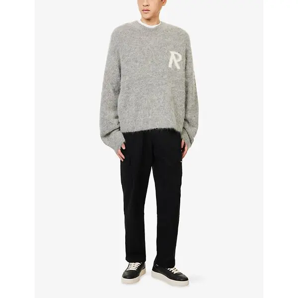 REPRESENT Logo-print Alpaca-blend Jumper