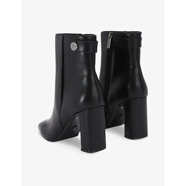 Carvela Jackpot Logo-embellished Heeled Leather Ankle Boots