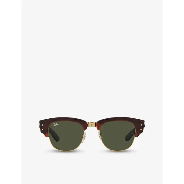 Ray-ban Square-frame Acetate Clubmaster Sunglasses - Brown