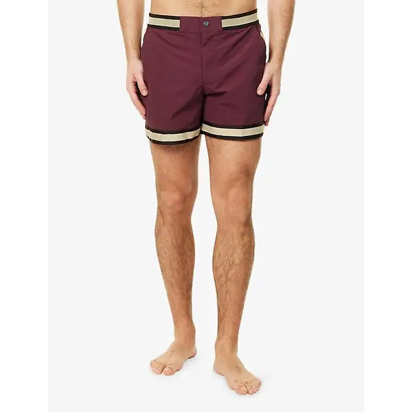 CHE Striped-trim Swim Shorts