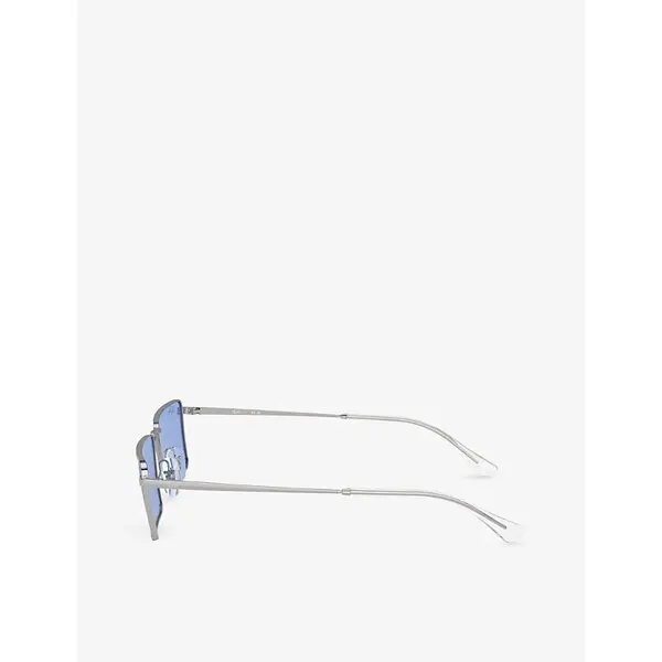 Ray-ban Rb3741 Emy Rectangle-frame Sunglasses - Silver
