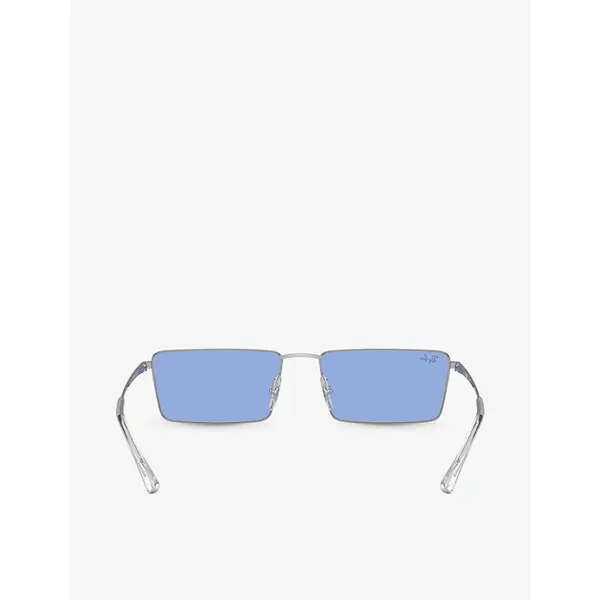 Ray-ban Rb3741 Emy Rectangle-frame Sunglasses - Silver
