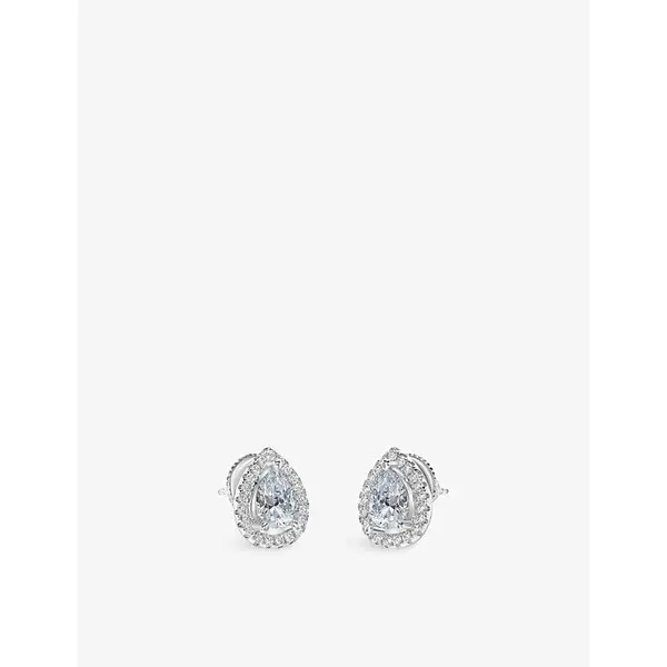 CARAT* LONDON Emilie Sterling And Cubic Zirconia Drop Earrings - Silver