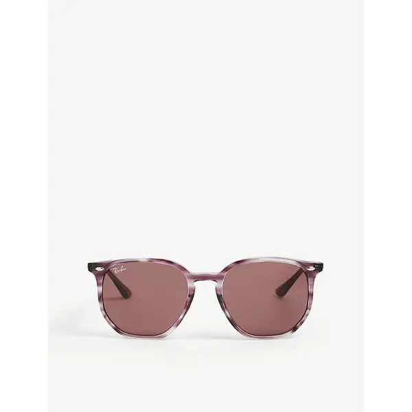 Ray-ban Hexagonal-frame Nylon Sunglasses - Red