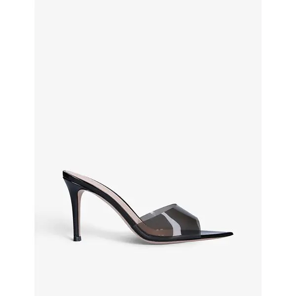 GIANVITO ROSSI Elle Leather And Pvc Heeled Mules