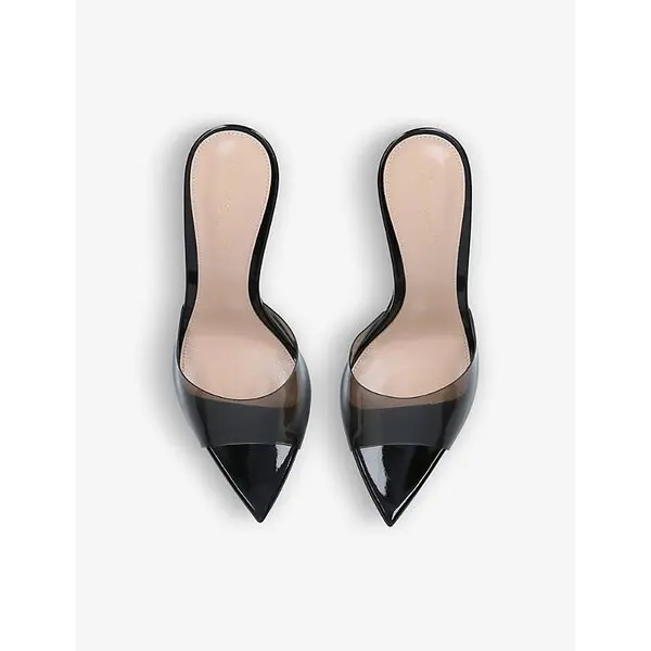 GIANVITO ROSSI Elle Leather And Pvc Heeled Mules