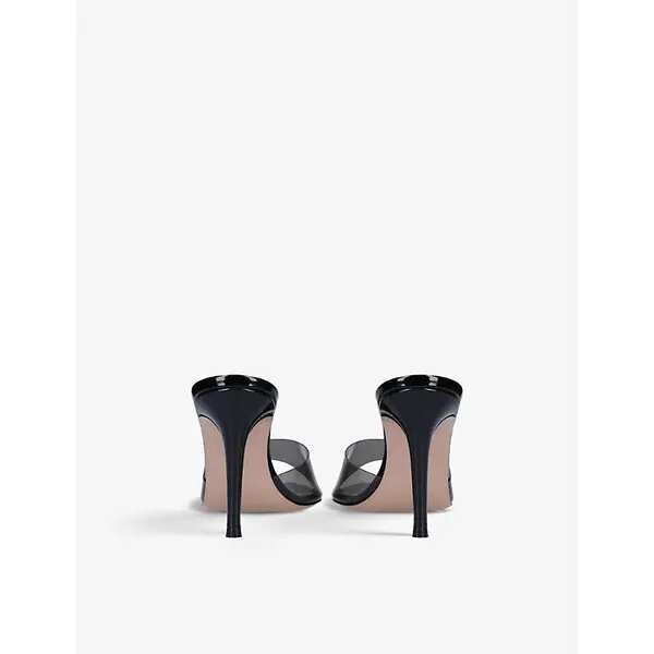 GIANVITO ROSSI Elle Leather And Pvc Heeled Mules