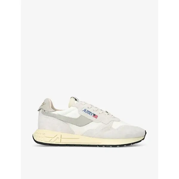 AUTRY Reelwind Brand-embroidered Leather And Nylon Low-top Trainers - White/oth