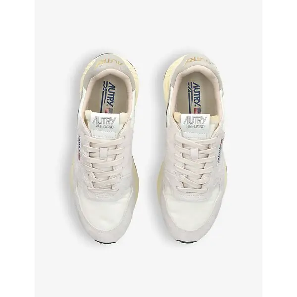 AUTRY Reelwind Brand-embroidered Leather And Nylon Low-top Trainers - White/oth