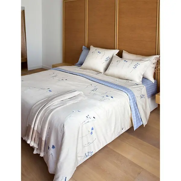 BOSS Azure Mist Cotton Flat Sheet - Multicoloured