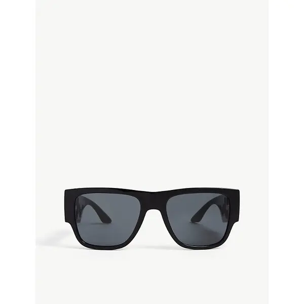 Versace Round-frame Acetate Sunglasses - Black