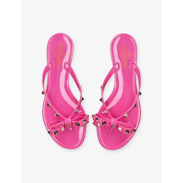 Valentino Garavani Rockstud Rubber Sandals - Pink