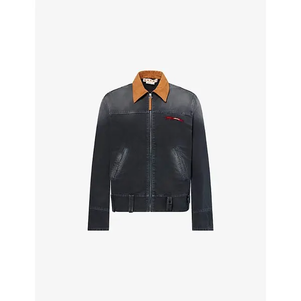 Marni Contrast-collar Cotton-canvas Jacket