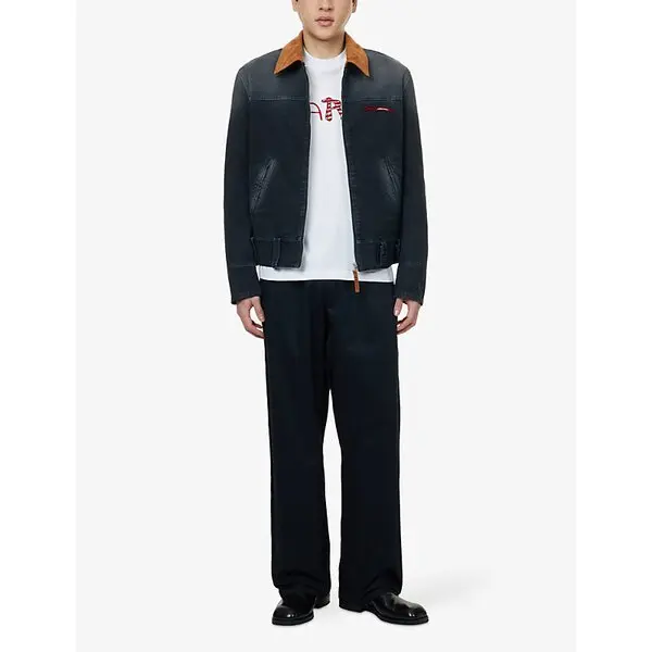 Marni Contrast-collar Cotton-canvas Jacket