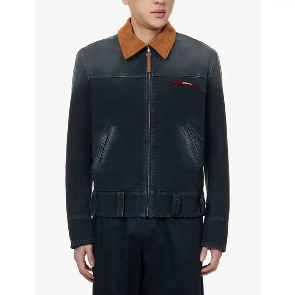 Marni Contrast-collar Cotton-canvas Jacket