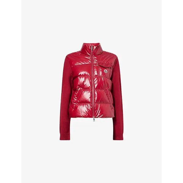 Moncler Padded Zip-up Wool Cardigan