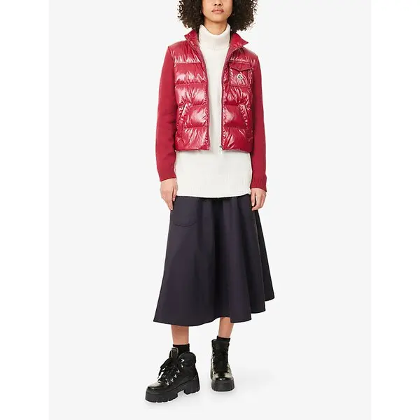 Moncler Padded Zip-up Wool Cardigan