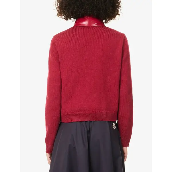 Moncler Padded Zip-up Wool Cardigan