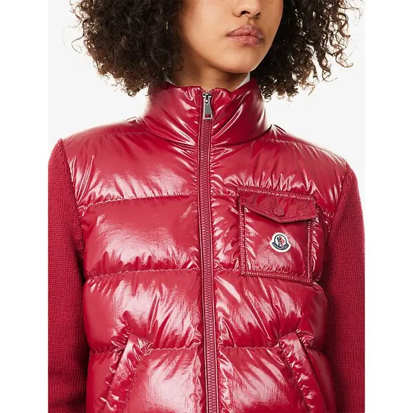 Moncler Padded Zip-up Wool Cardigan