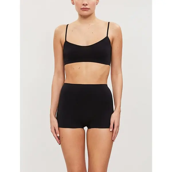 Hanro Touch Feeling Stretch-jersey Crop Top - Black