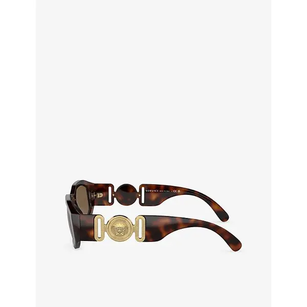 Versace Ve4361 Rectangle-frame Tortoiseshell Sunglasses - Brown
