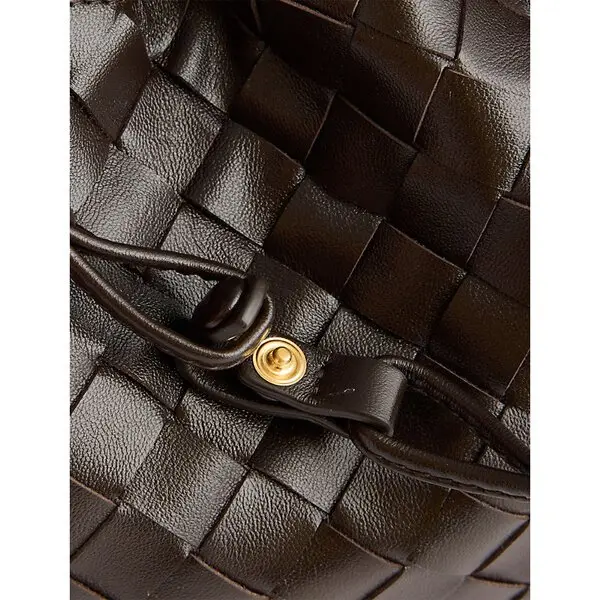 Bottega Veneta Leather Shoulder Bag With Top Handle - Fondant-gold