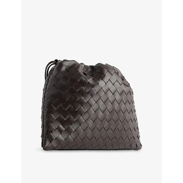 Bottega Veneta Leather Shoulder Bag With Top Handle - Fondant-gold