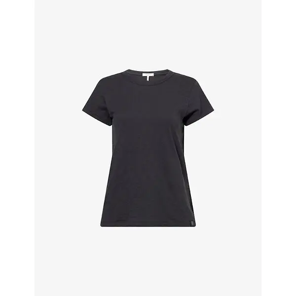 Rag & Bone Round Neck Cotton-jersey T-shirt - Black