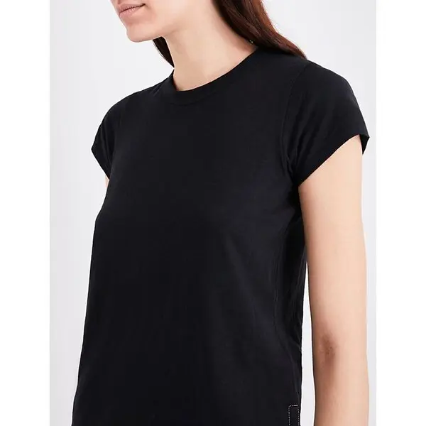 Rag & Bone Round Neck Cotton-jersey T-shirt - Black