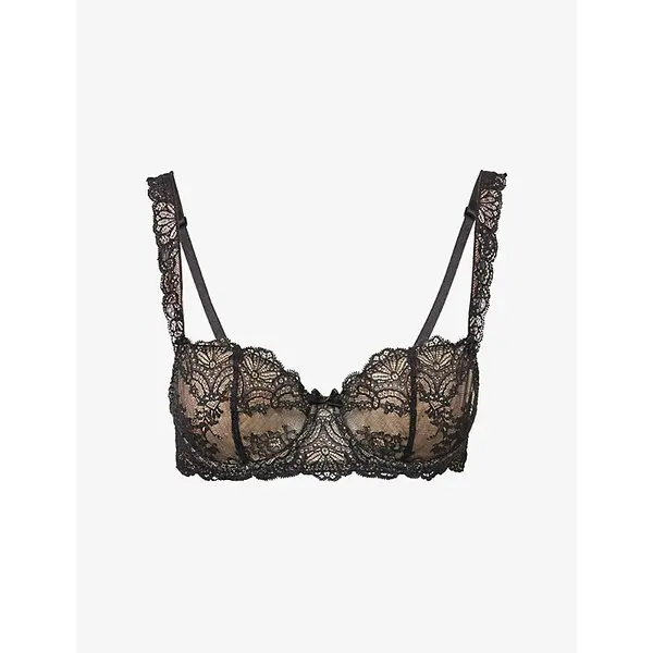 AUBADE Danse Stretch-lace Half-cup Bra - Black