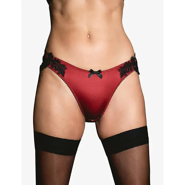 Agent Provocateur Penelopi Embroidered Silk Briefs