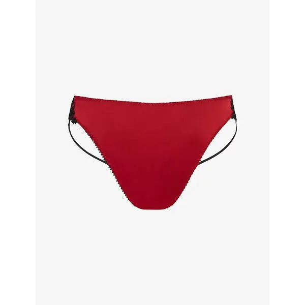 Agent Provocateur Penelopi Embroidered Silk Briefs