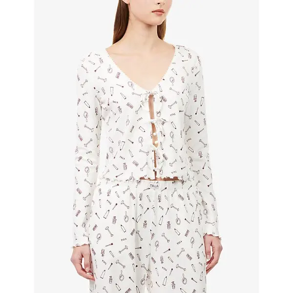 TALA Graphic-pattern Pyjama Top