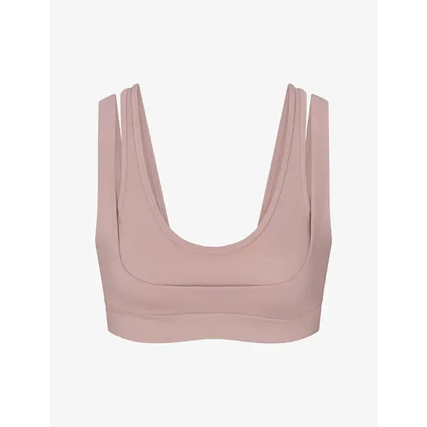 NIKESKIMS Matte Double-strap Scoop Sports Bra - Himalayan