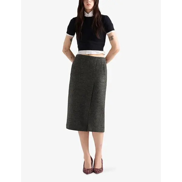 Prada Triangle Cut-out Cashmere Knitted Top