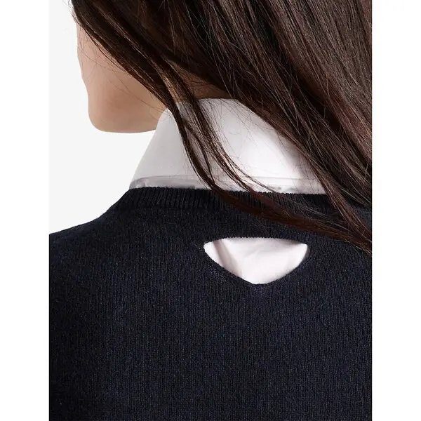 Prada Triangle Cut-out Cashmere Knitted Top