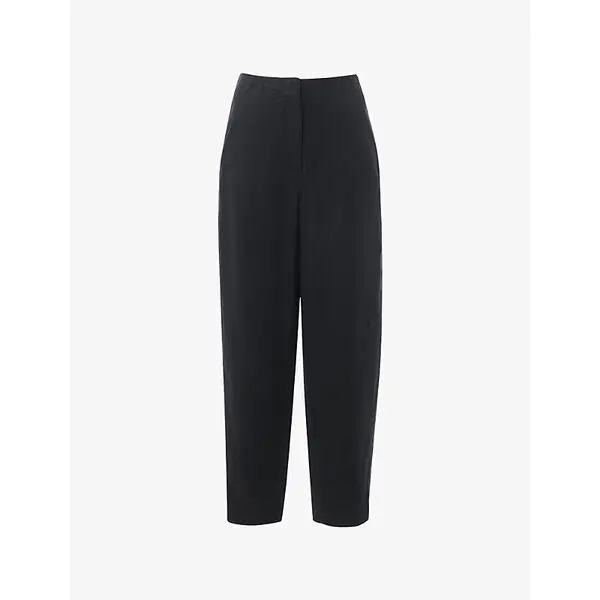 Whistles Barrel-leg High-rise Linen Trousers